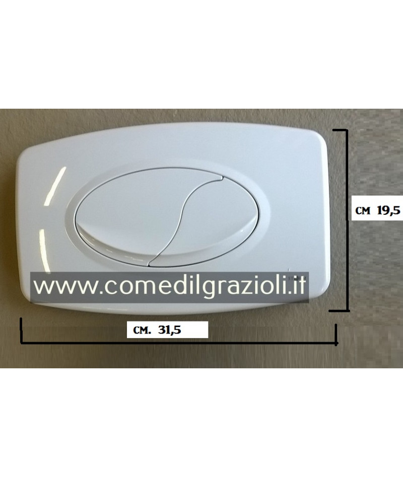 STORM PLACCA X CASSETTA WC INCASSO WALL 09068 DOPPIO TASTO BIANCA