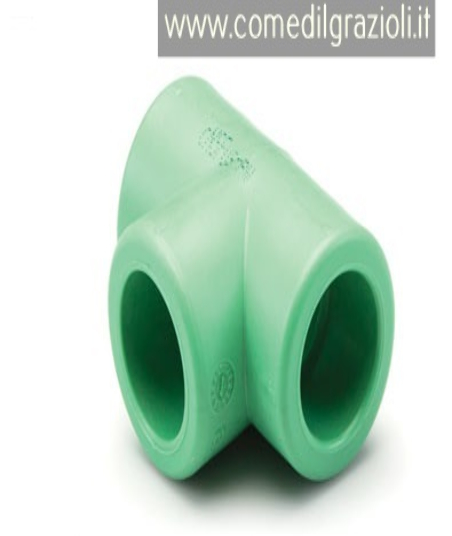 TE 25X25X25 IN POLIPROPILENE A SALDARE ADATTO PER IMPIANTI CON TUBI NIRON / AQUATHERM